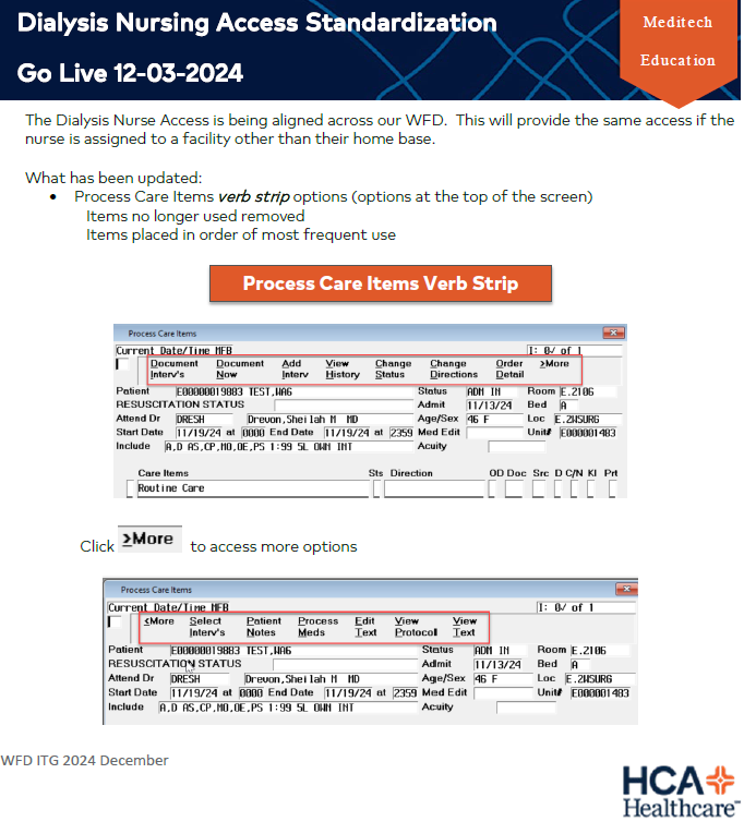 Dialysis Staff Meditech 5.6 Update